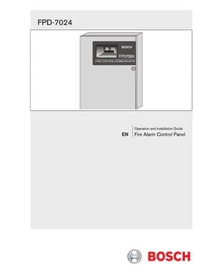 Bosch FPD-7024 Installation and Programming Manual (2008) | FACP Manuals
