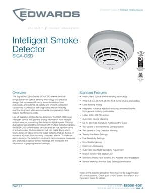 Edwards EST SIGA-OSD Datasheet (2023) | FACP Manuals