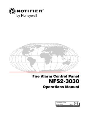 Notifier NFS2-3030 Operations Manual (2016) | FACP Manuals